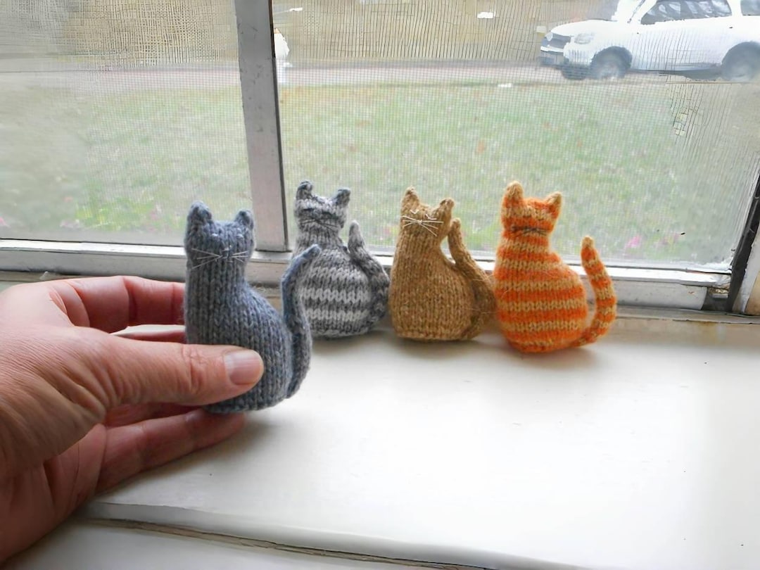 Tiny Window Cat Knitting Pattern, Cat Knitting Pattern,halloween ...