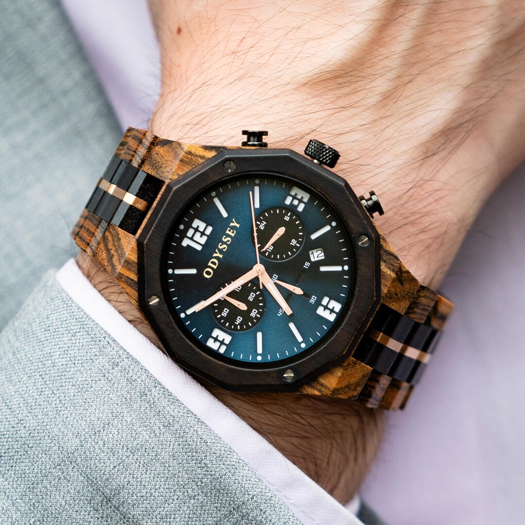 Personalised Mens Wooden Watch | Engraved Wood Watch | Unique ...
