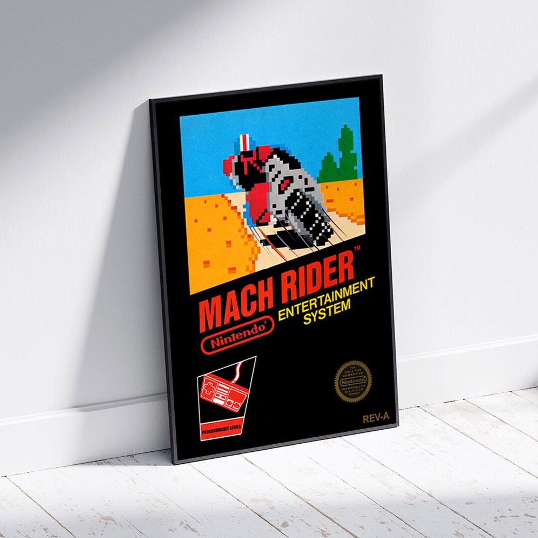 Mach Rider BOX ART Nintendo NES Movie Poster, Custom Poster ...