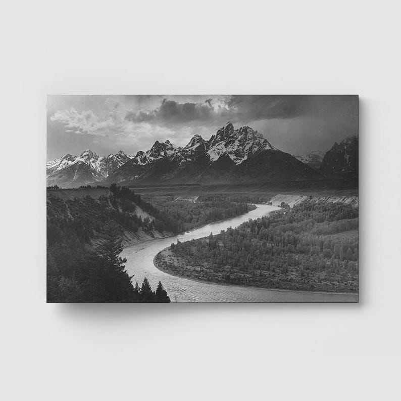 Ansel Adams Photo the Tetons and Snake River Wyoming Poster ...
