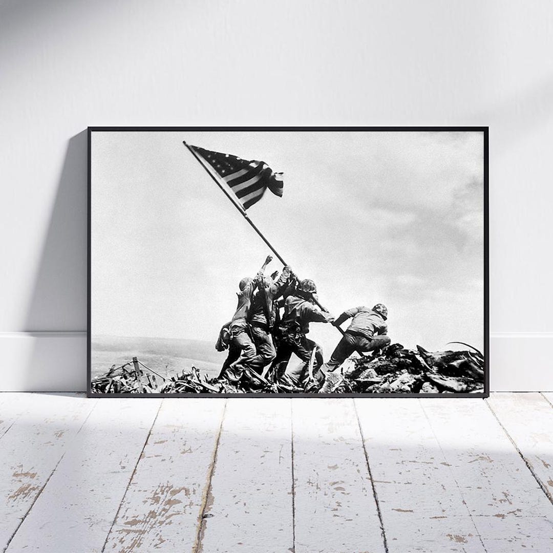 Flag Raising Iwo Jima Poster, Custom Poster, Personalised Gift, Rolled ...