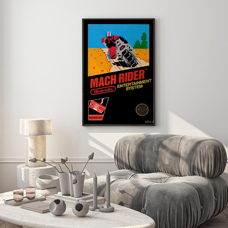Mach Rider BOX ART Nintendo NES Movie Poster, Custom Poster ...