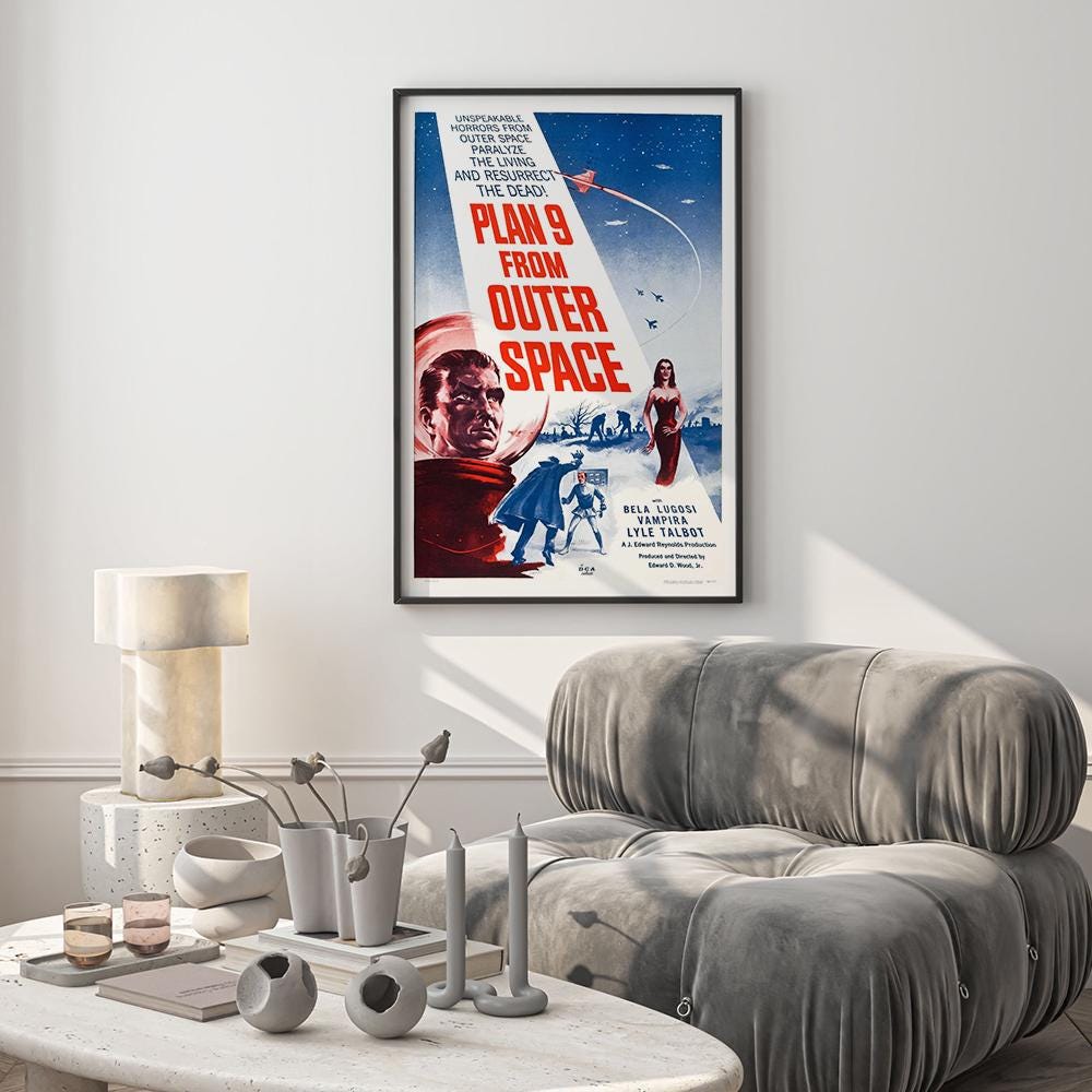 Plan 9 From Outer Space Movie Poster, Custom Poster, Personalised Gift ...