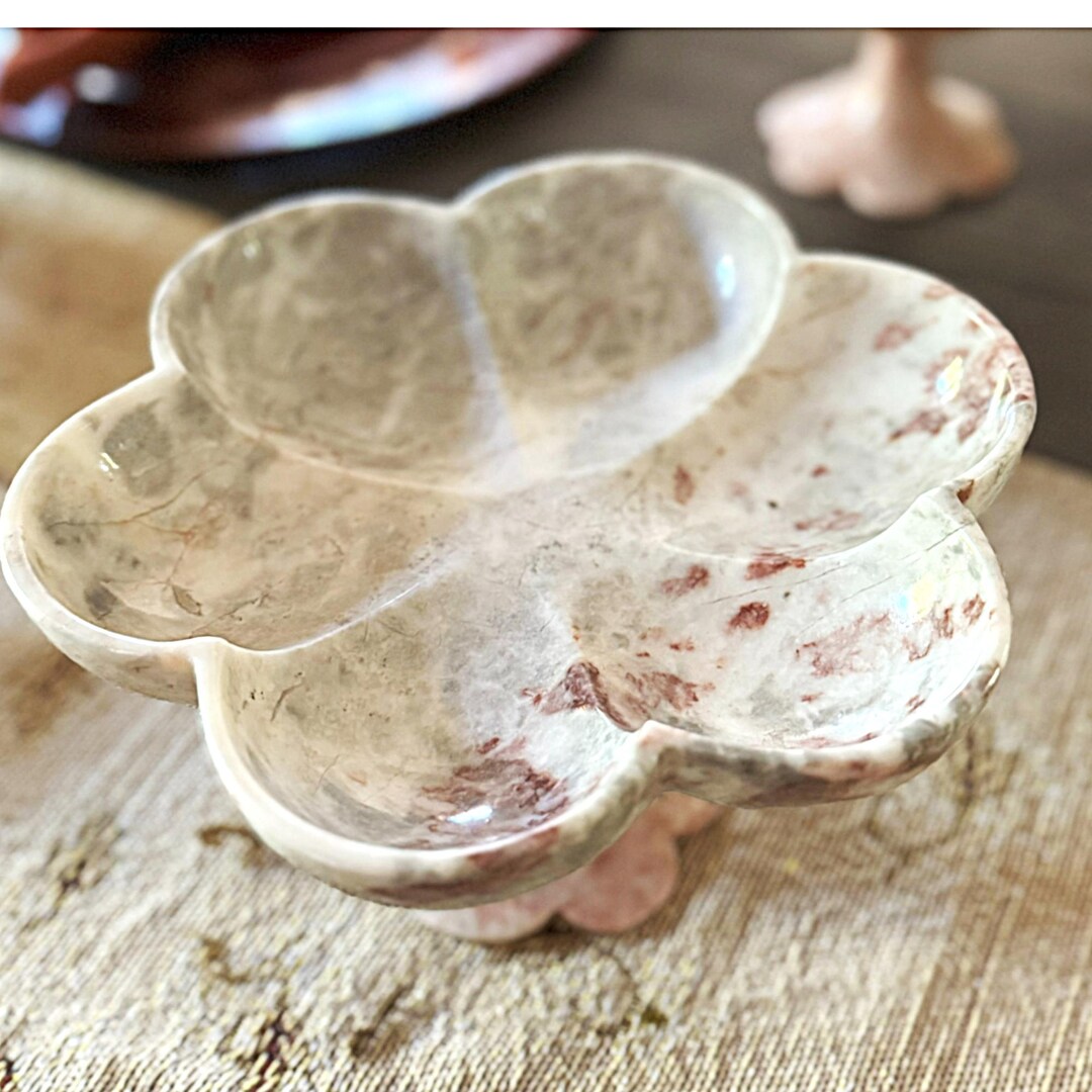 Vintage Mexican Onyx Fruit Platter Rustic Gray Onix Table Decor ...