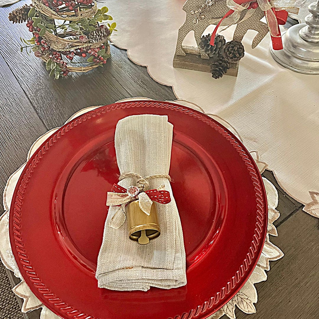 Golden Bell Christmas Napkin Ring-elegant Festive Decor Golden Bell ...