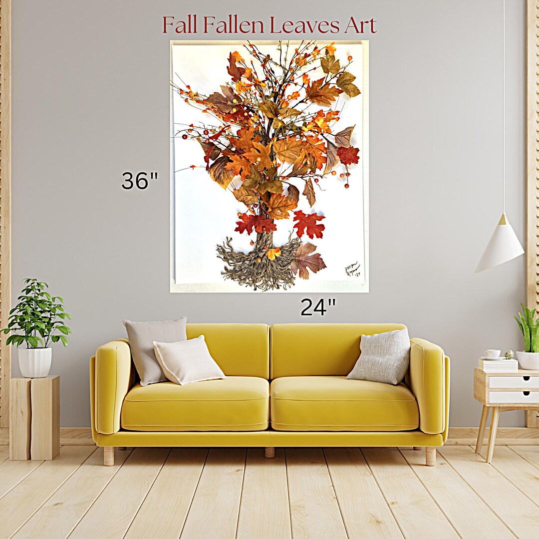 Handmade Autumn Tree Wall Art Fall-themed 3D Tree Decor Unique Seasonal ...