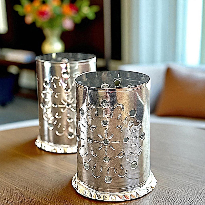 Tin Art Candle Holder - Etsy