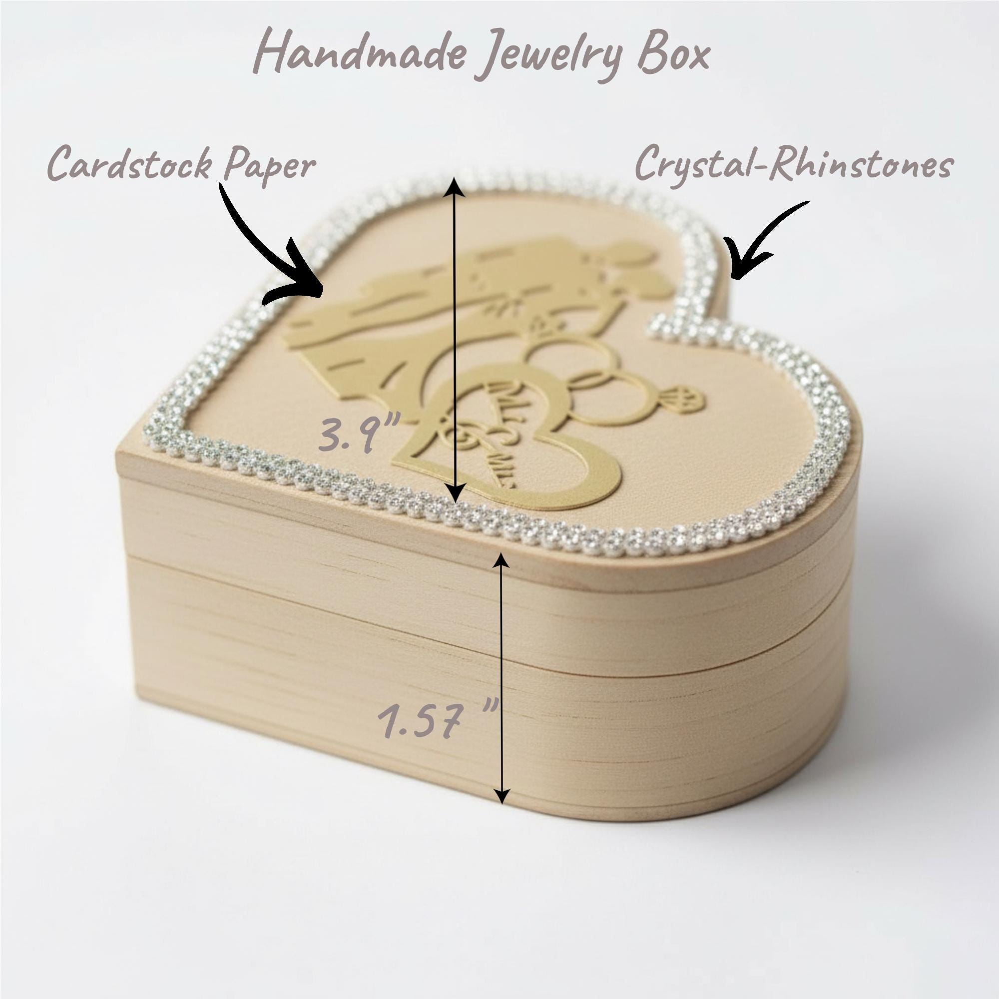 Handmade Jewelry Box Wedding Gift Engagement Ring Holder Custom Jewelry ...