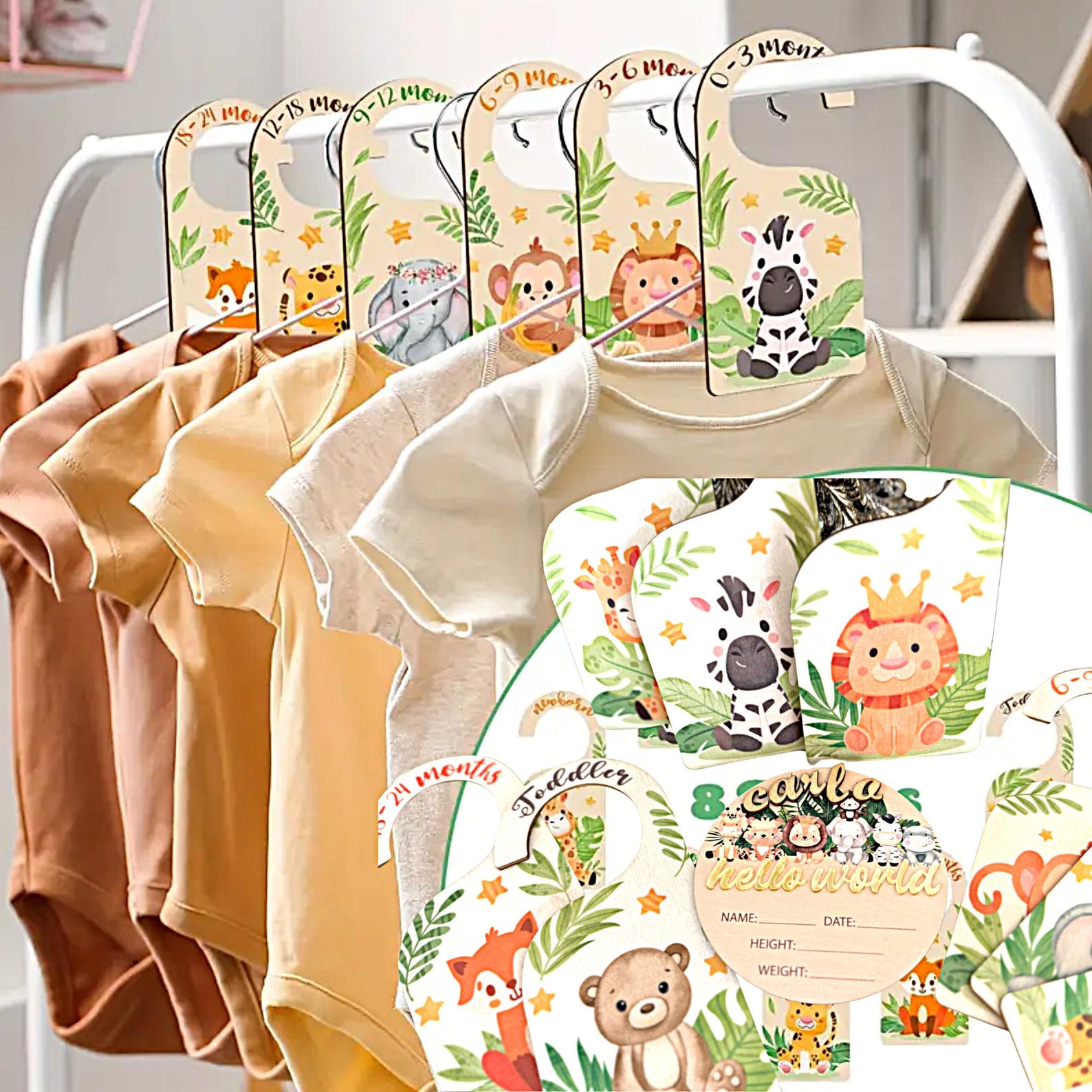 Jungle Design Clothing Size Dividers Customizable Jungle Design ...