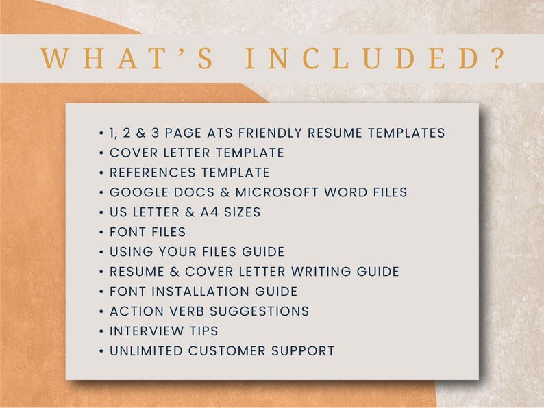 ATS Friendly Resume Template, Minimalist, Modern CV Template for Word ...
