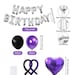 61pcs Silver Happy Birthday Letter Foil Balloon, Including Black ...