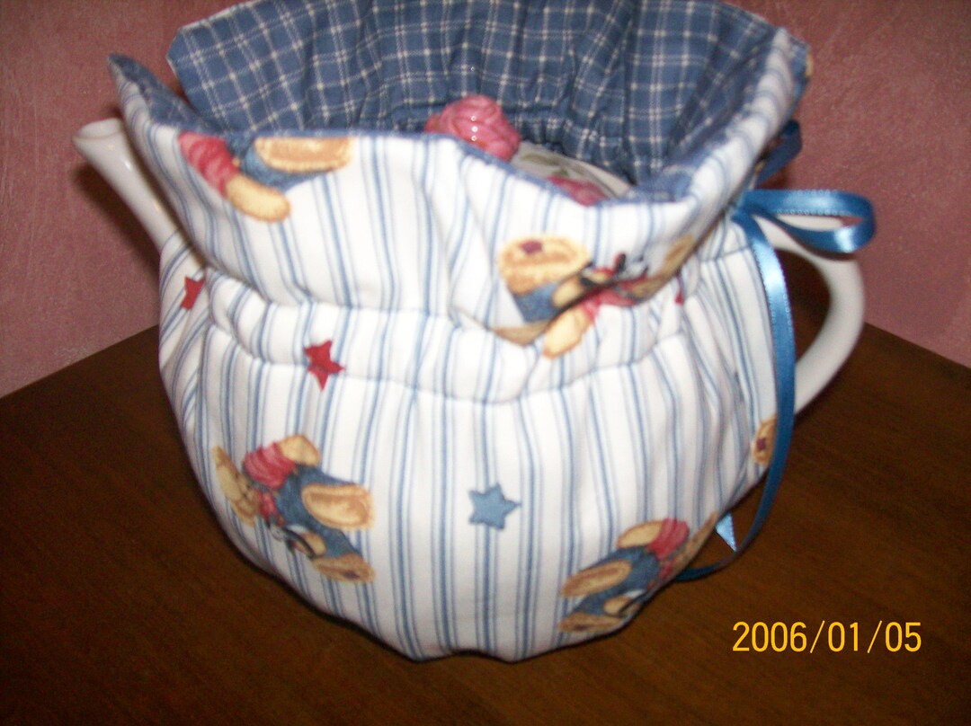 Teddy Bear Tea Pot Cozy Insulated and Reversible - Etsy