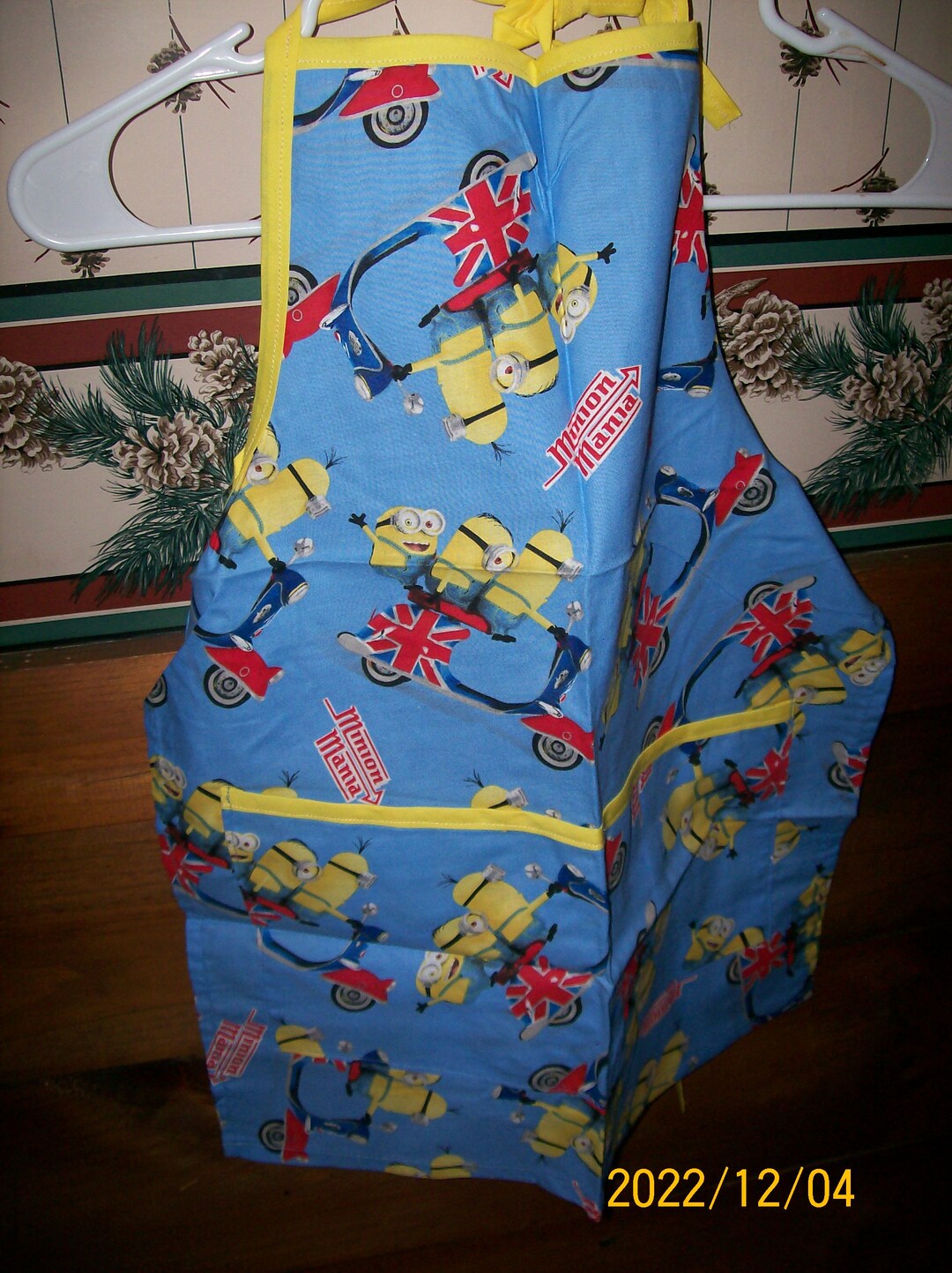 Minion on Blue Childs Full Apron - Etsy