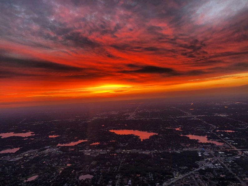 Flying Sunset - Instant Digital Download, Wall Art, Home Decor, Office ...