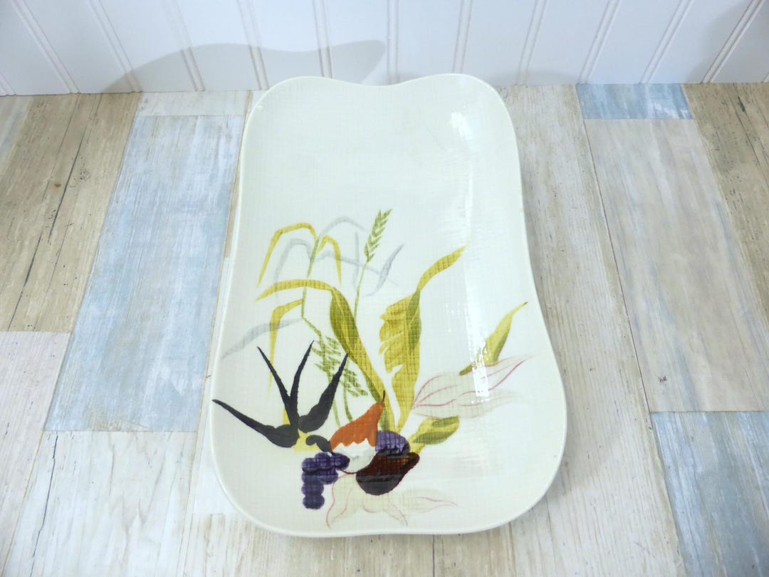 Vintage Red Wing Pottery Serving Dish or Platter Capistrano Pattern ...