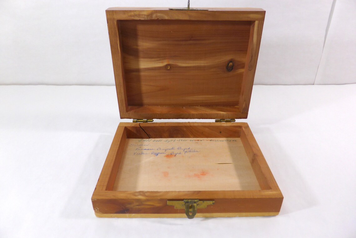 Vintage Dear Diary Wood Cedar Box Secrets Trinkets Journal | Etsy