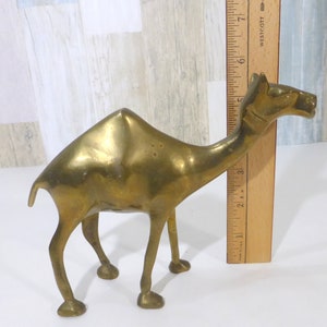 Vintage Solid Brass Camel Figurine Home Decor Boho Middle East African Casbah Desert Accessory ...