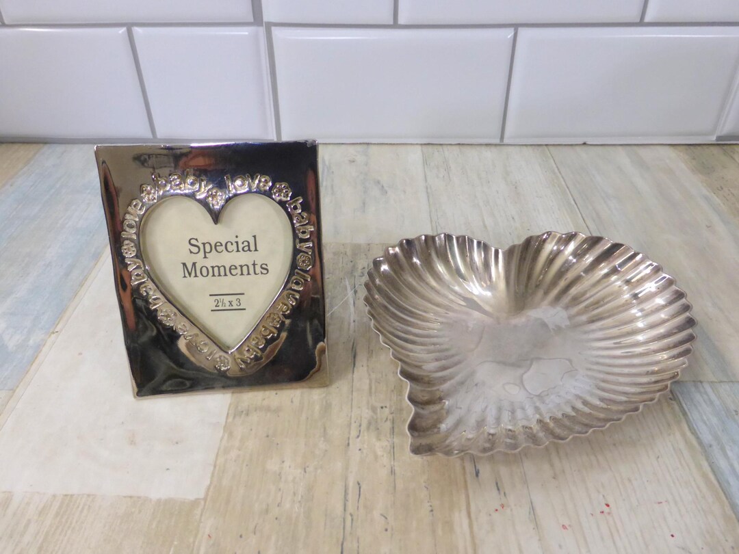 Vintage Silver Plate Heart Baby Frame and Heart Shape Reed and Barton ...