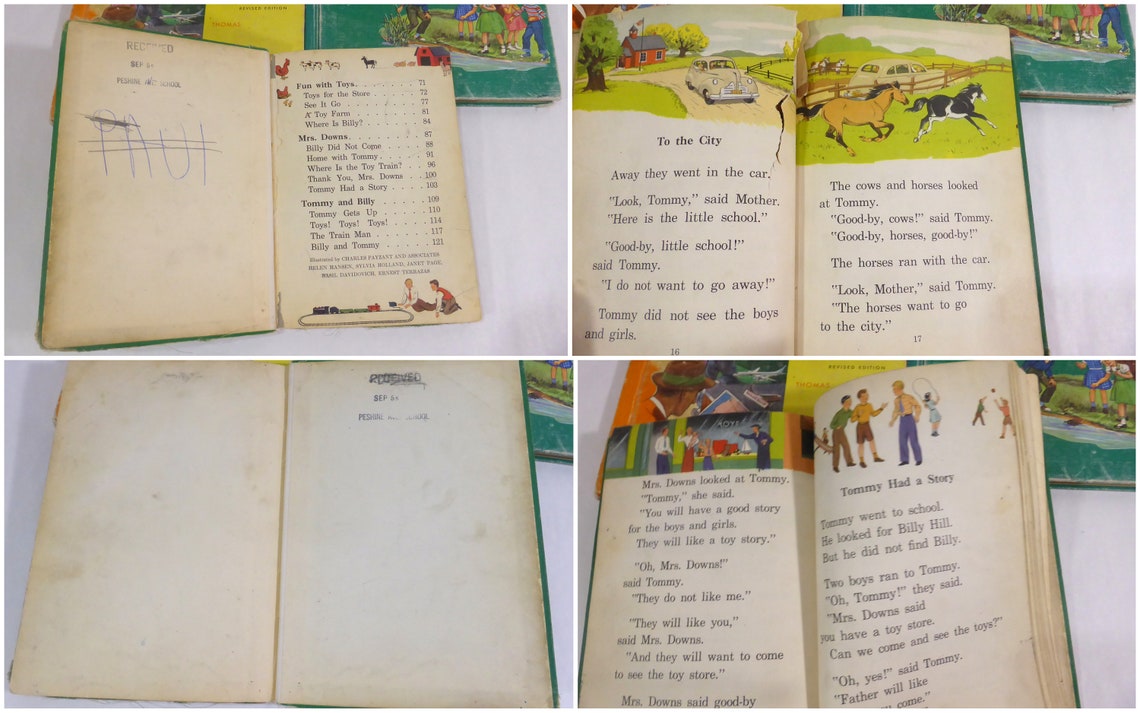 Vintage Grade School Primers Readers Set of 3 Science Around | Etsy