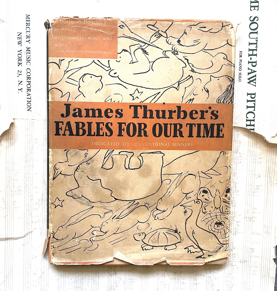 Vintage James Thurber Fables for Our Time Illustrated Poems and Verse ...