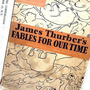 Vintage James Thurber Fables for Our Time Illustrated Poems and Verse ...