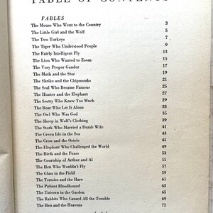 Vintage James Thurber Fables for Our Time Illustrated Poems and Verse ...