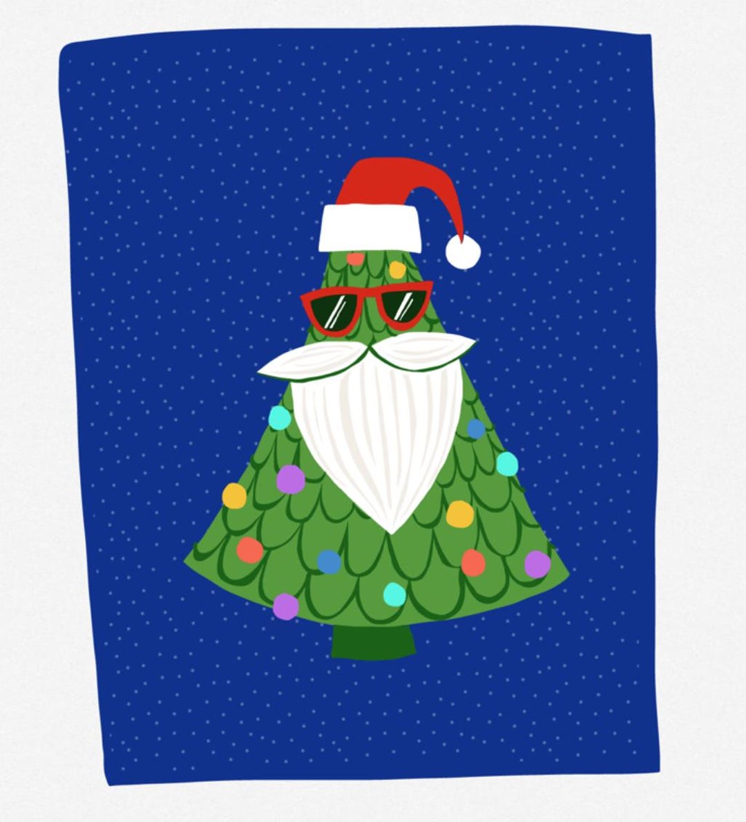Santa Christmas Tree PNG - Etsy