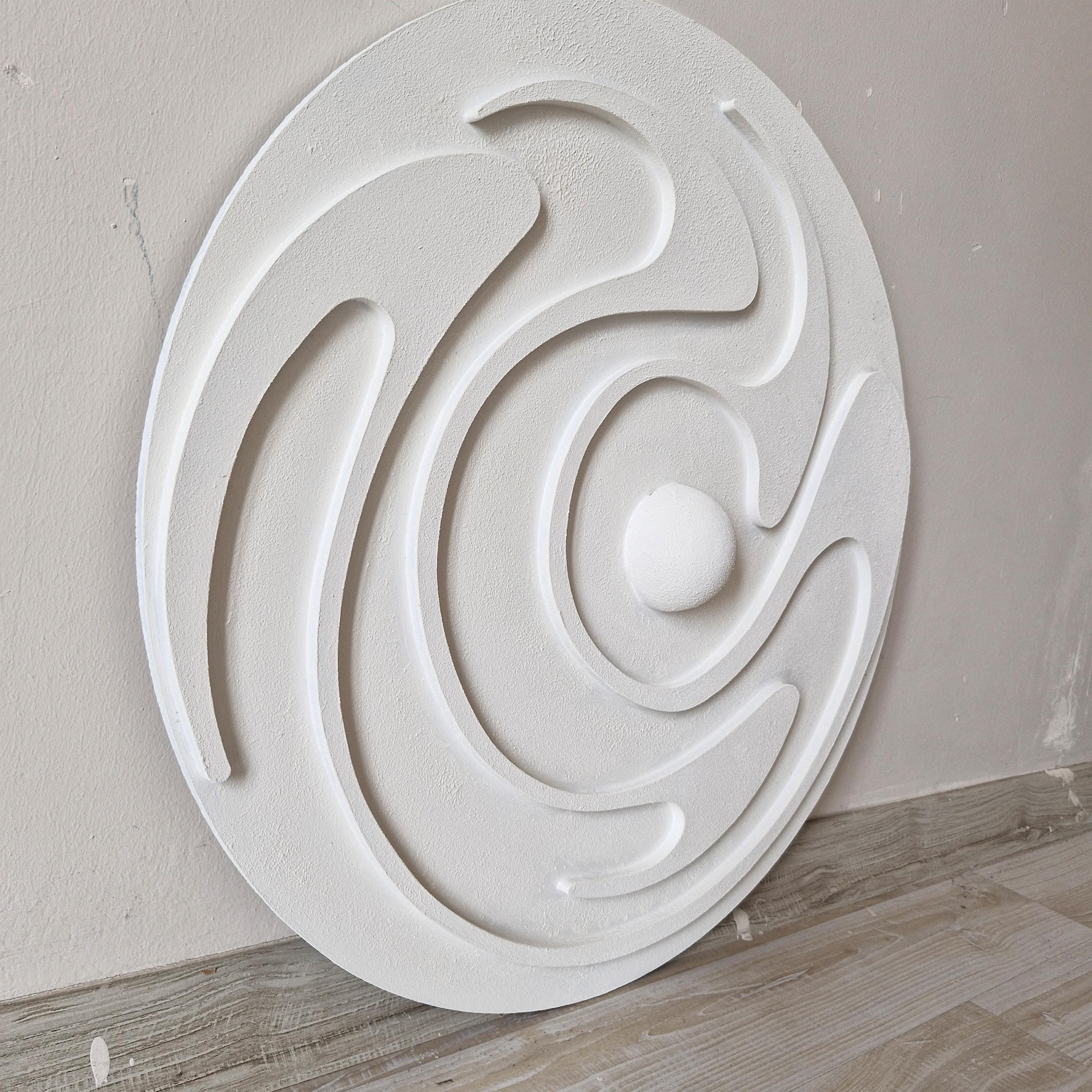 Stellar, Minimalist Art Work, Circular Wall Decor, Wood Wall Sculpture ...