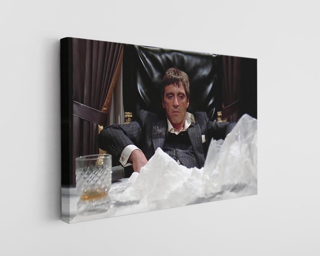 Tony Montana Scarface Scene Cult Movie High-quality Canvas Print Ready ...