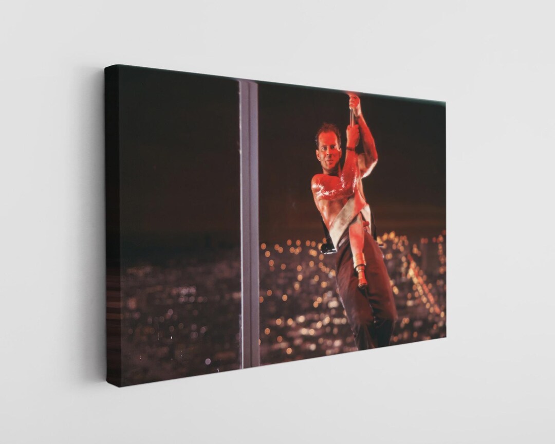 Die Hard Bruce Jumping off the Roof Mcclane Scene Cult Movie High ...