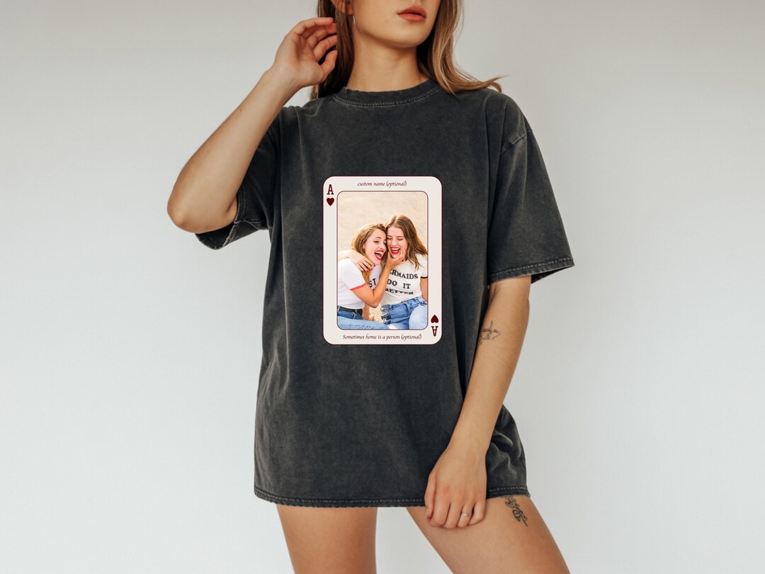 Photo Playing Card Custom Shirt Best Friend Picture Tee Personalized ...