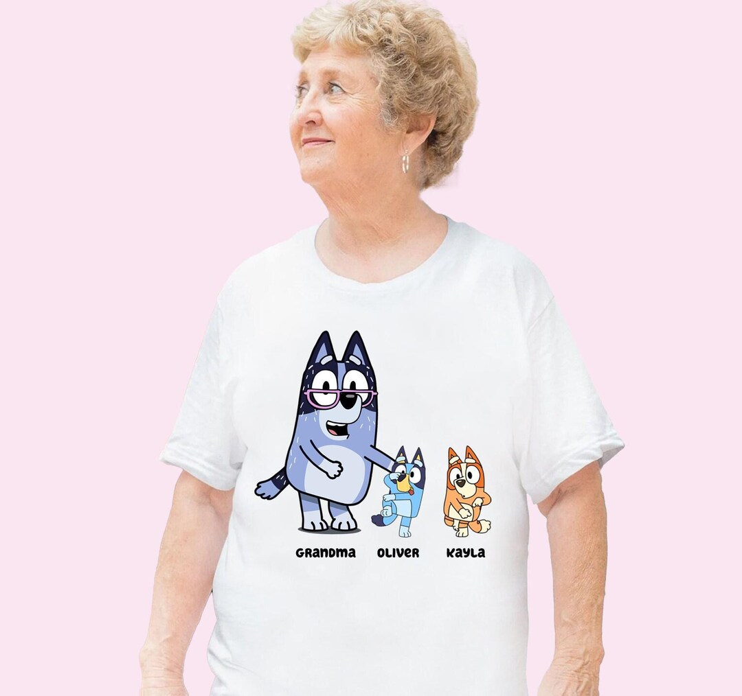 Grandma Blue Custom Shirt Family Matching Party Shirt Grandma Shirt ...