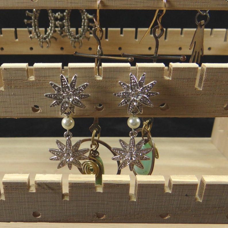 Made in USA Double Sided Large Standing Earring Holder for Storage or ...