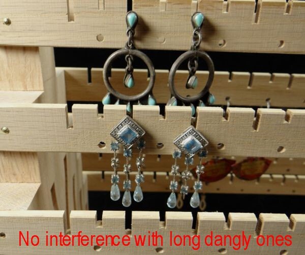 Made in USA Double Sided Large Standing Earring Holder for Storage or ...