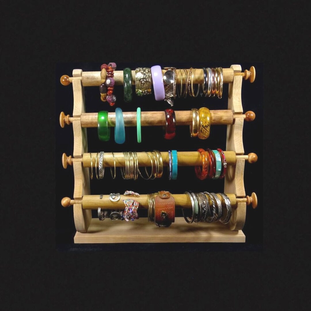 Made in USA 4 Wand Standing Holder for Cuffs and Bracelets Organizer ...