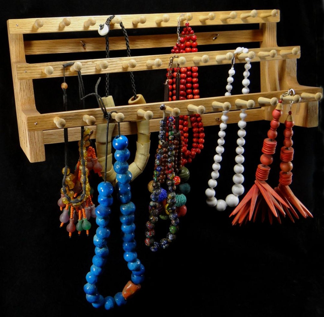Made in USA Mission Style Hanging Necklace Holder Necklace Storage ...