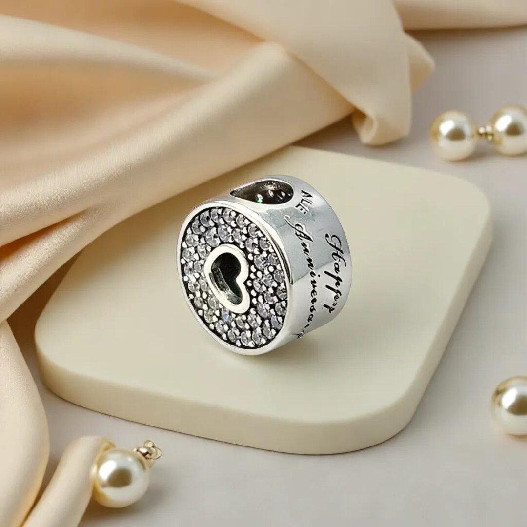Pandora Pavé & Heart Anniversary Charm, Trending Women's Bracelet ...