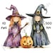 10 PNG Quirky Halloween Witch Friends Clipart, Whimsical Funny ...