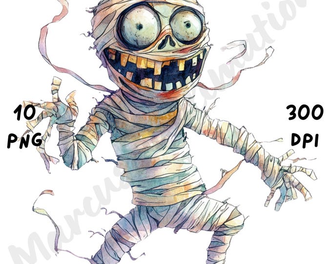 23 Cute Mummy Clipart Set | Halloween Cartoon Characters Collection ...