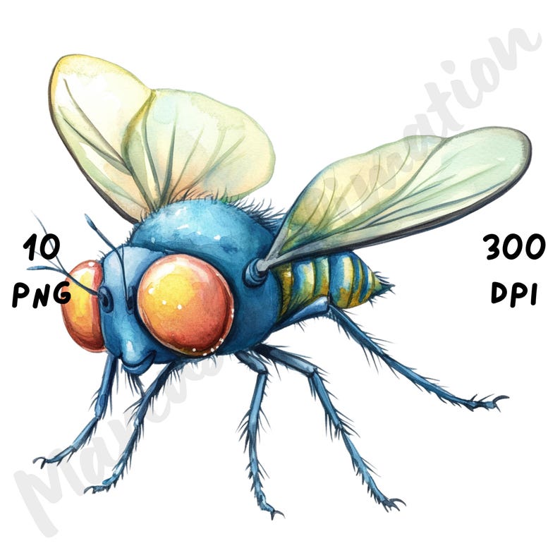 10 PNG Quirky Fly Clipart – Cartoon Whimsical Funny Animal Design ...