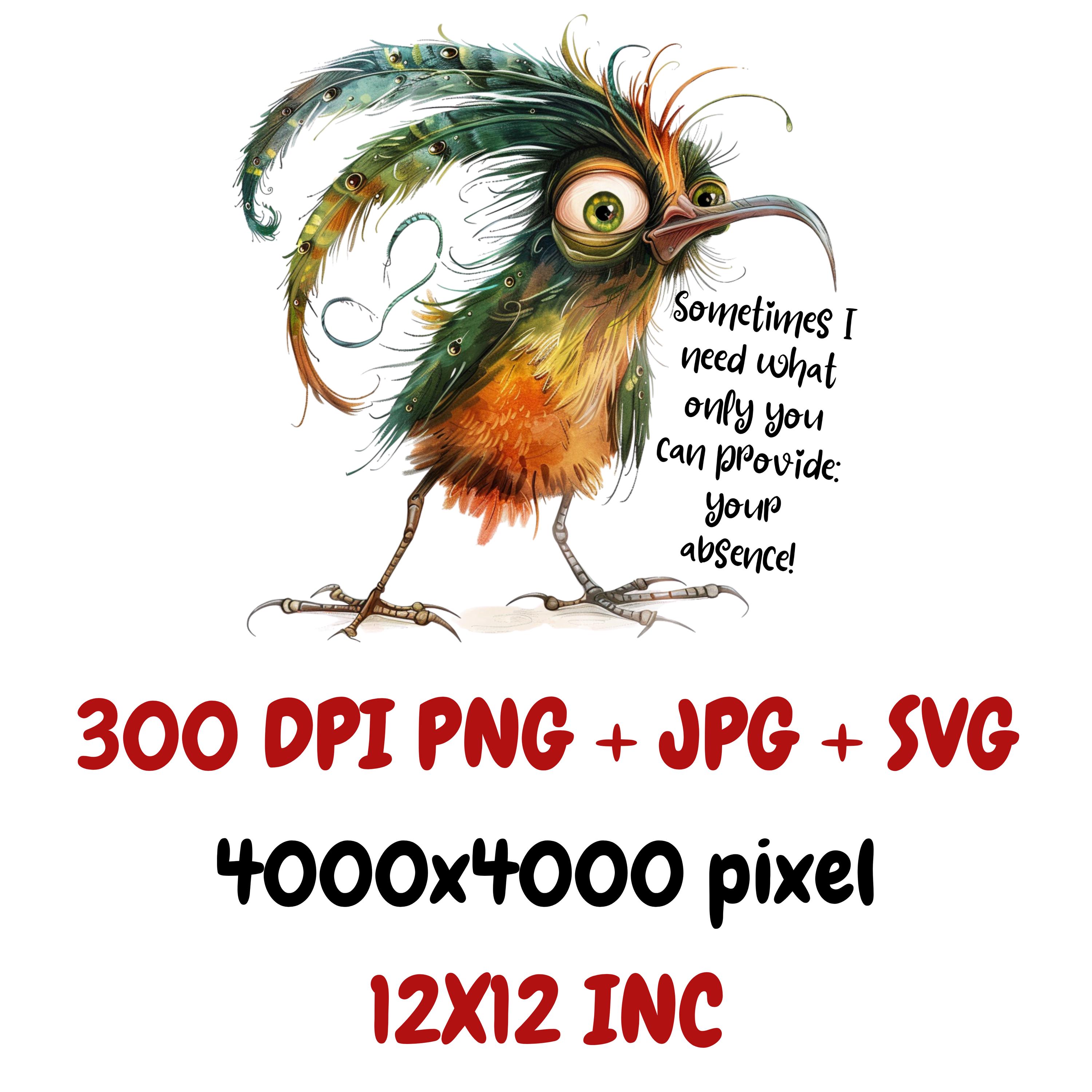 Sassy Bird Sublimation PNG – Quirky Sarcastic Funny Quote for Mugs ...
