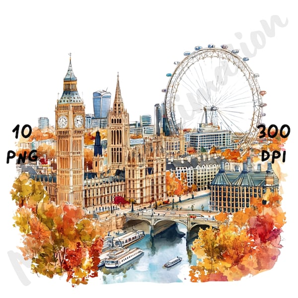 London Clipart - Etsy