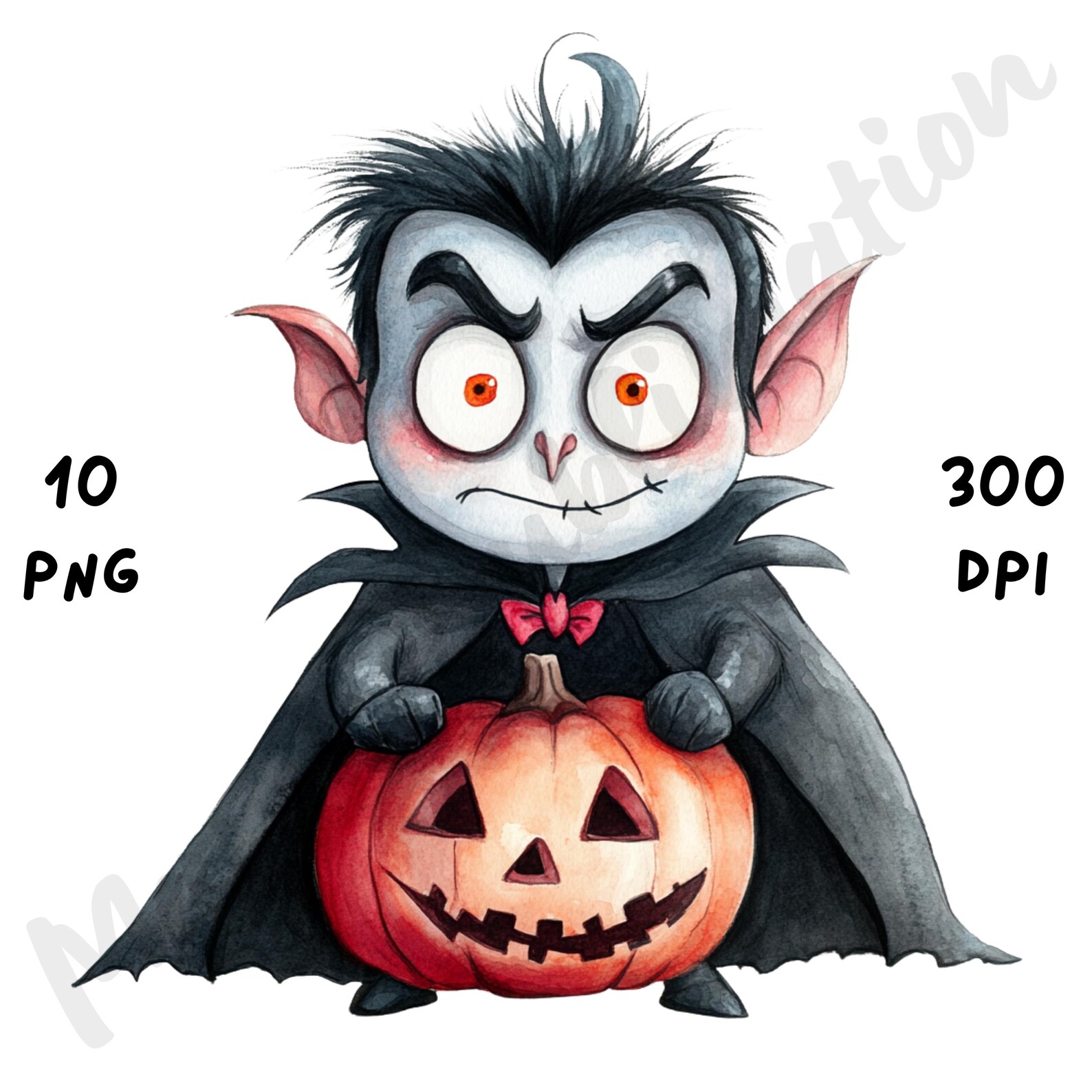 10 PNG Quirky Cute Vampire Clipart, Funny Whimsical Halloween ...
