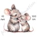 10 PNG Cute Whimsical Mouse Mother Clipart, Watercolor Mom Mouse and ...