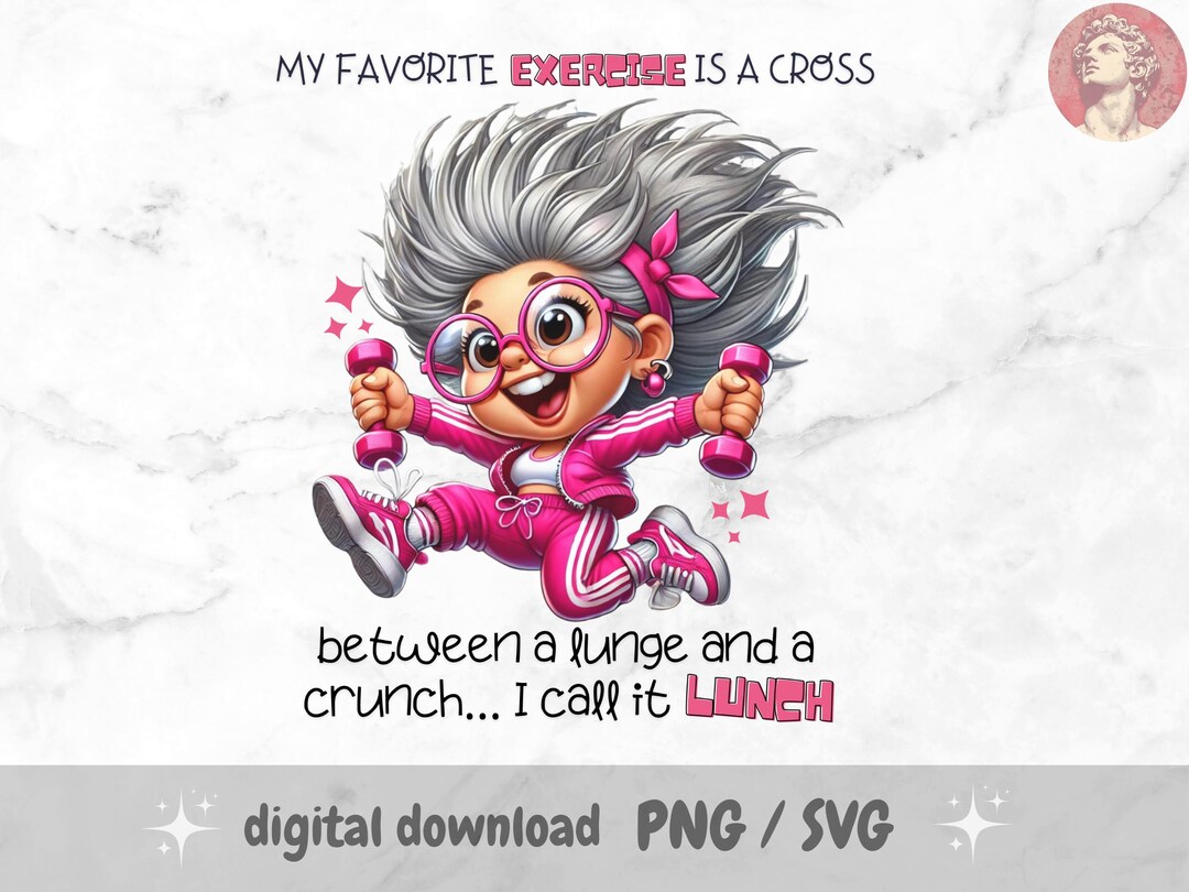 My Favorite Exercise is a Cross PNG, Cute Girl Sublimation Design ...
