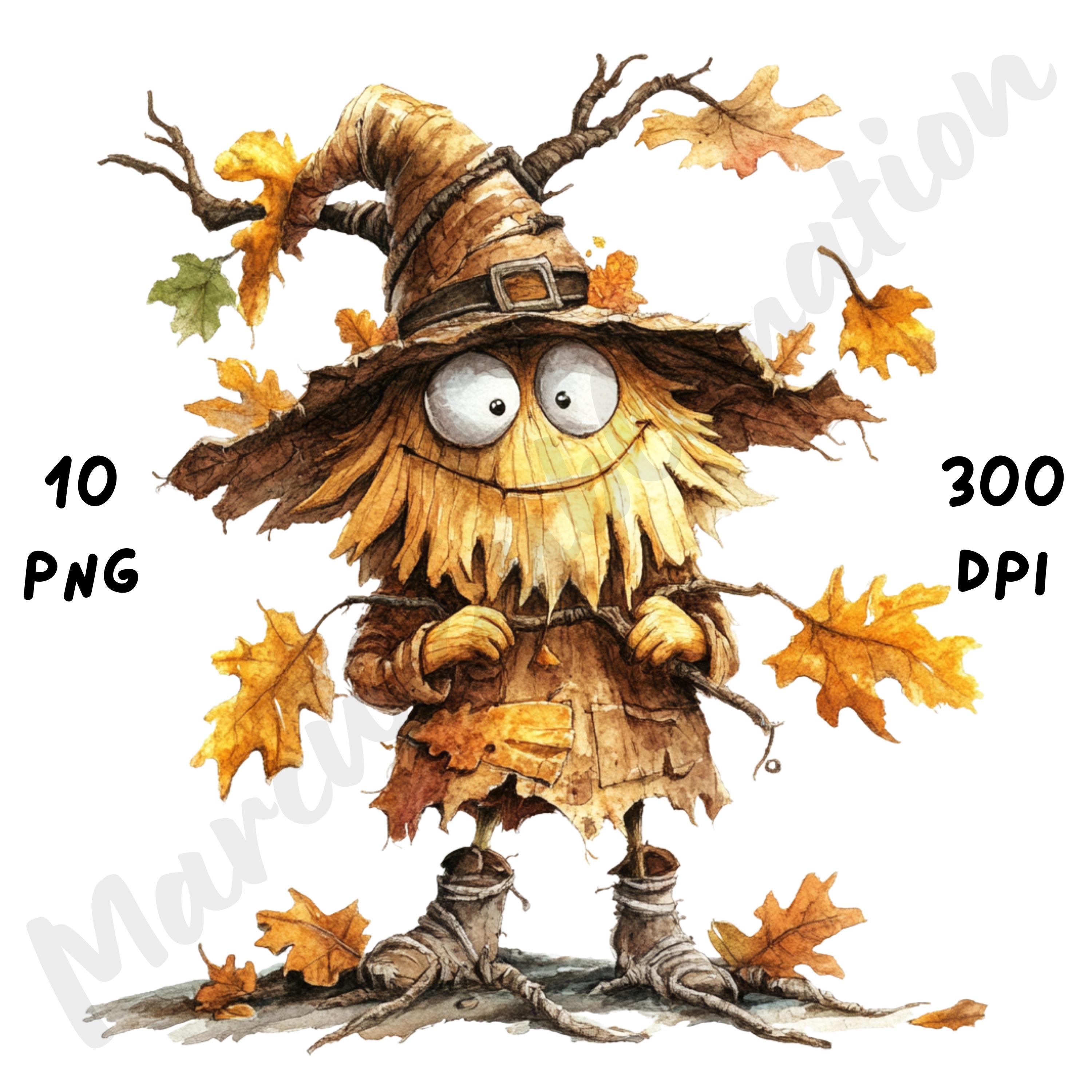 10 PNG Quirky Fall Character Clipart, Whimsical Autumn Monster ...