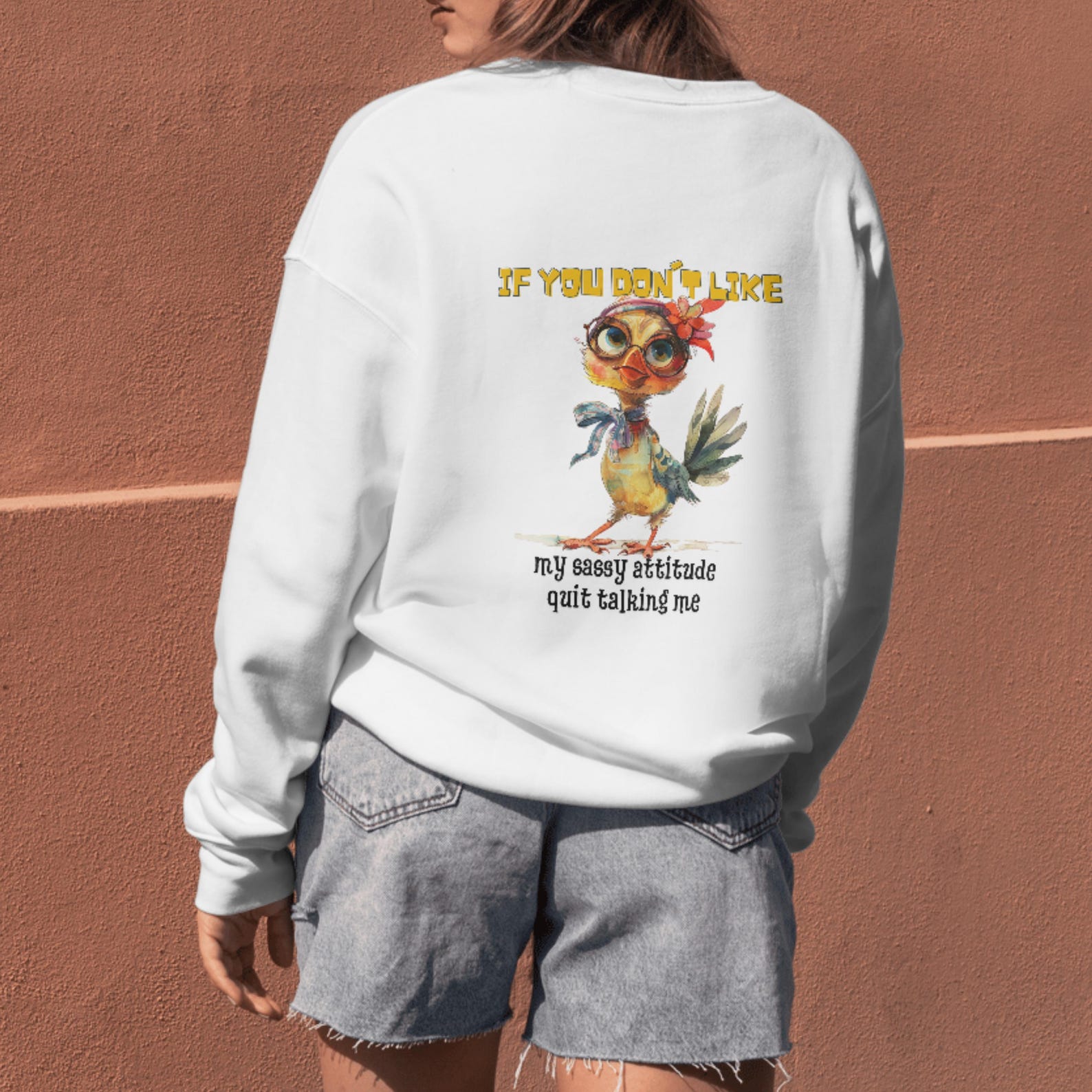 Funny Crazy Sassy Chick PNG, Quirky Whimsical Sublimation Design ...