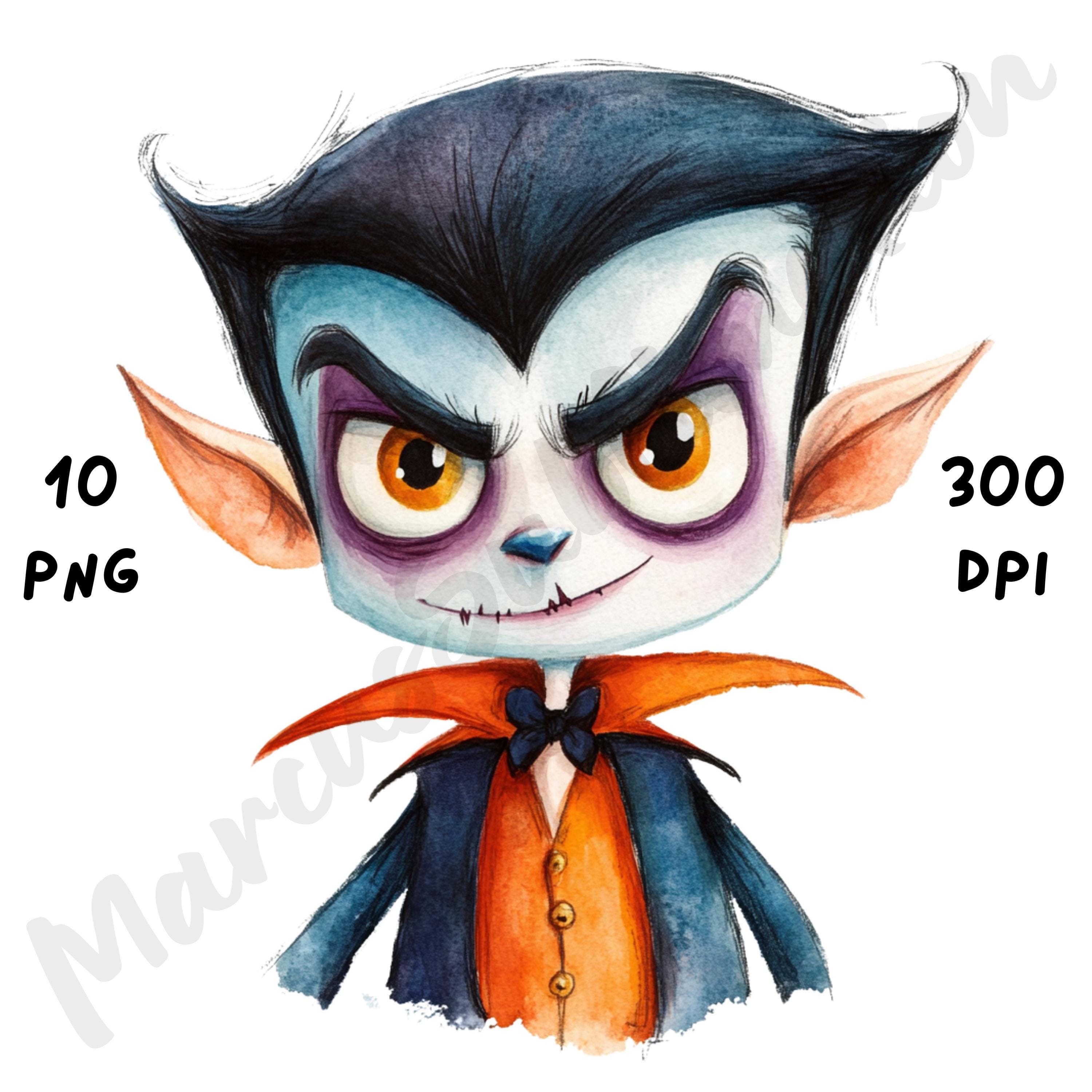 10 PNG Quirky Cute Vampire Clipart, Funny Whimsical Halloween ...