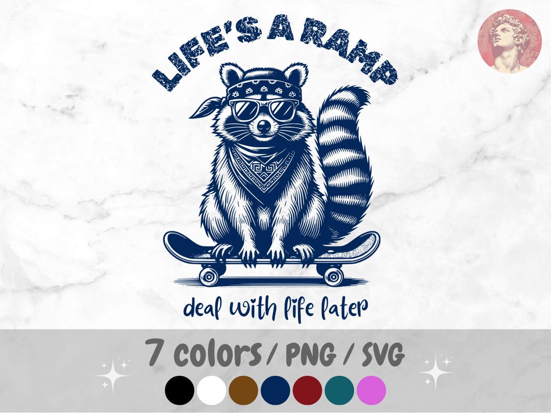 Sarcastic Raccoon Png Svg, Sassy Feral Girl Sublimation Design, Lifes a ...