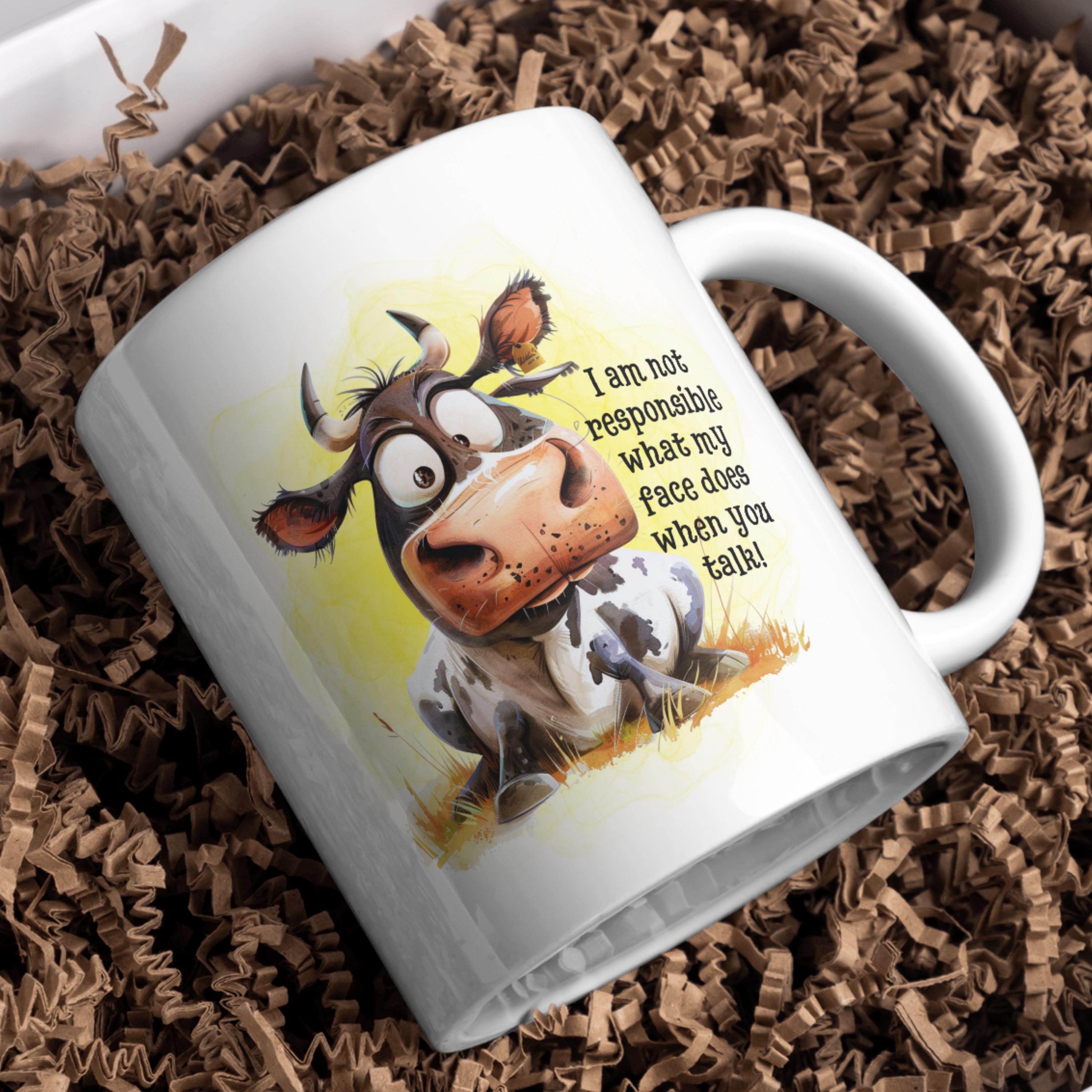 Whimsical Cow PNG, Quirky Funny Cow Sublimation Design, Sarcastic ...
